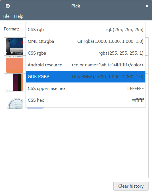 Pick, un minimalista selector de color para Ubuntu, Elementary, Linux ...