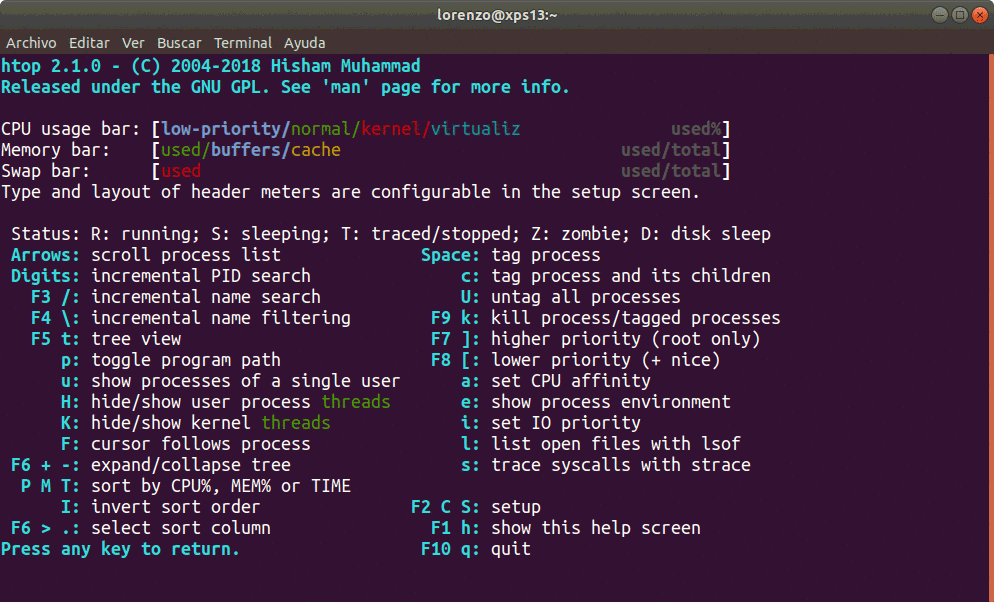 Monitorizar nuestro sistema con htop - atareao con Linux