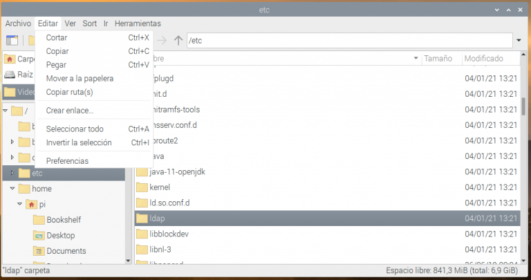 El gestor de archivos de Raspberry Pi OS - atareao con Linux